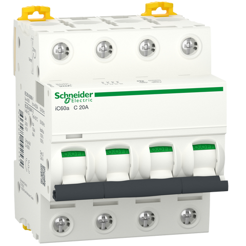 Schneider Miniature circuit-breaker, 4-pole, 6kA, 20A